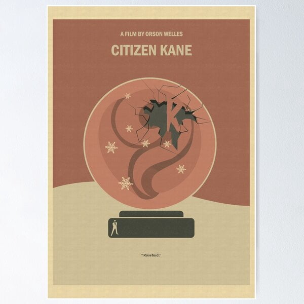 Citizen Kane 1941 Minimalist Movie Poster Poster Wall Art, Modern Wall ...