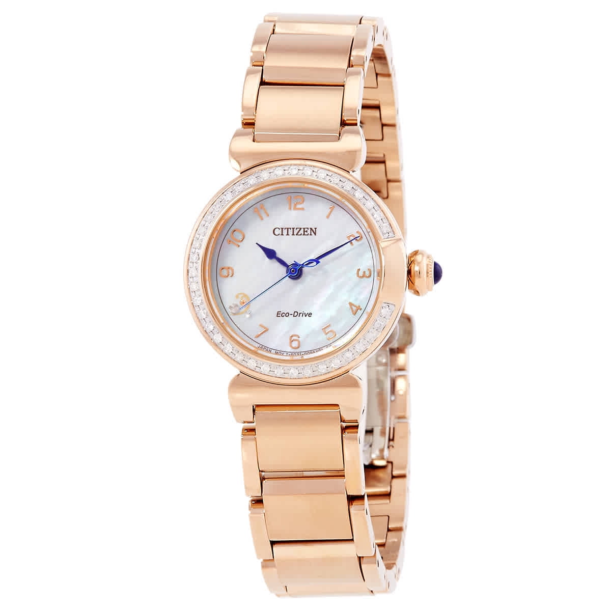 Citizen L Mae Diamond White Mother of Pearl Dial Ladies Watch EM1123-89D - Walmart.com