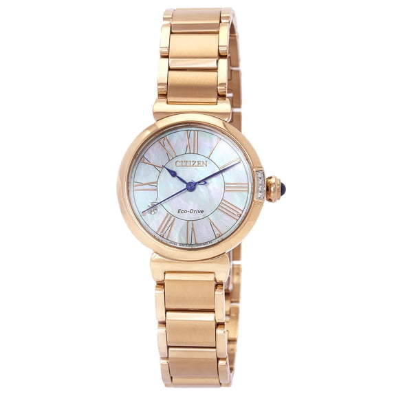 CITIZEN Eco-Drive Ladies Watch, Mother of Pearl Dial, Rose Gold ...
