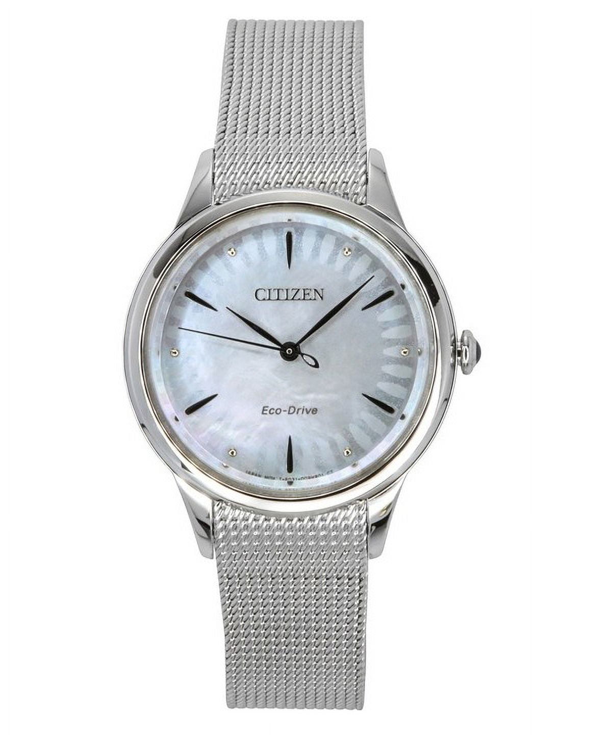 Citizen L Series Eco-Drive Mother of Pearl Dial Ladies Watch EM1150-86D ...