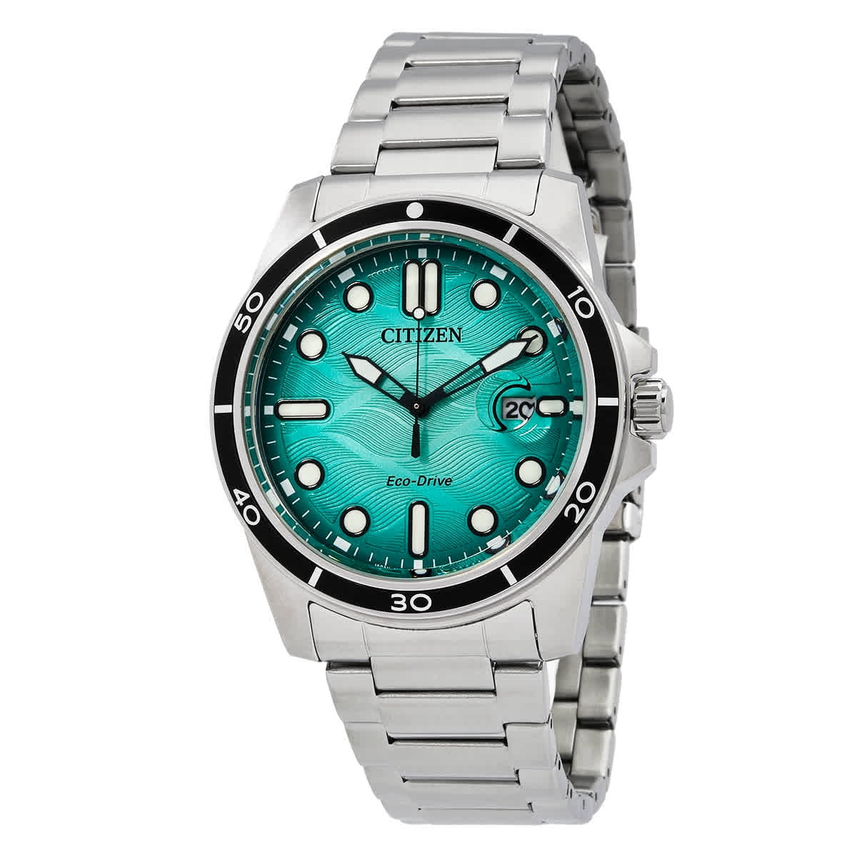 Citizen Marine 1810 Eco-Drive Turquoise Dial Men's Watch AW1816-89L ...