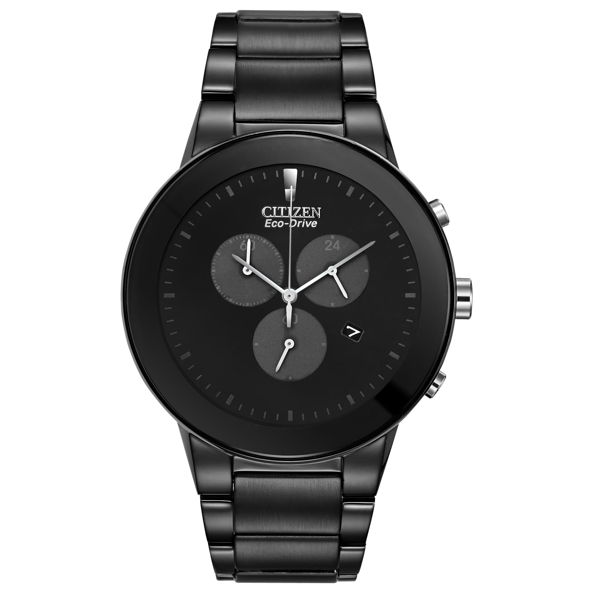 Citizen Men's Eco-Drive Axiom Chronograph Watch, Black Dial, Solar ...