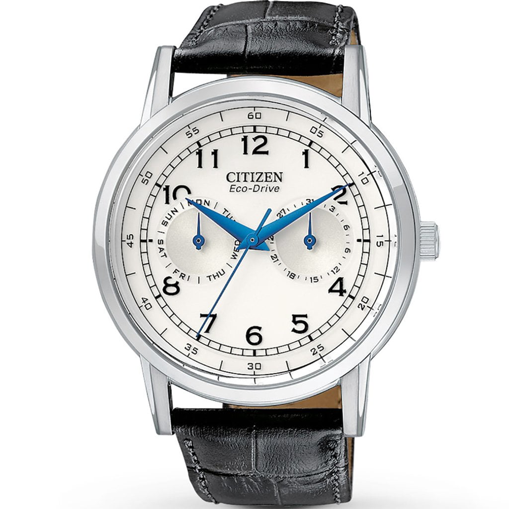 Citizen Men's Eco-Drive Black Leather Strap Watch AO9000-06B - Walmart.com