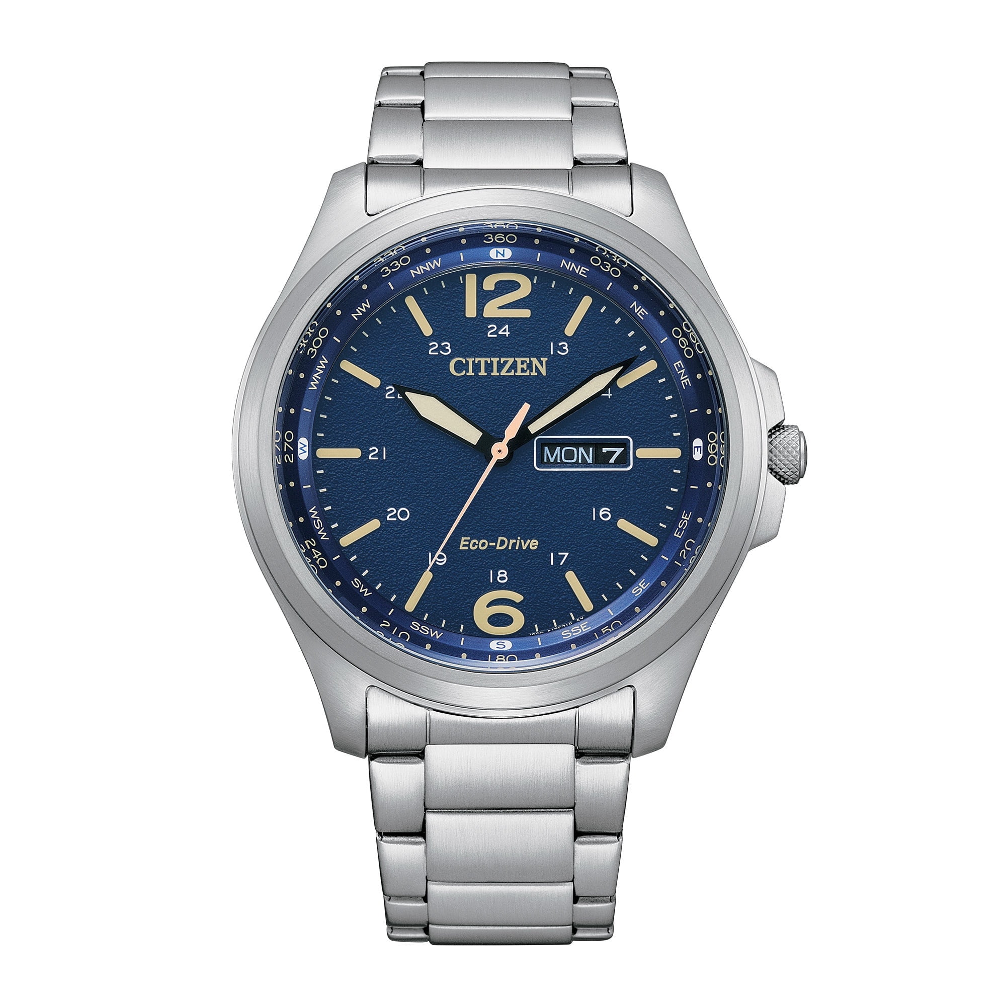 Citizen Men's Eco-Drive Stainless Steel Blue Dial Watch AW0110-58L ...