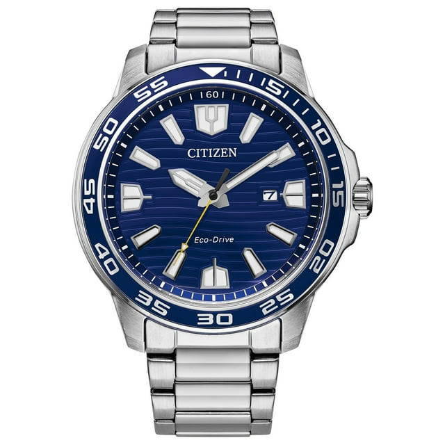 Citizen Men's Eco-Drive Weekender Stainless Blue Dial Bracelet Watch ...