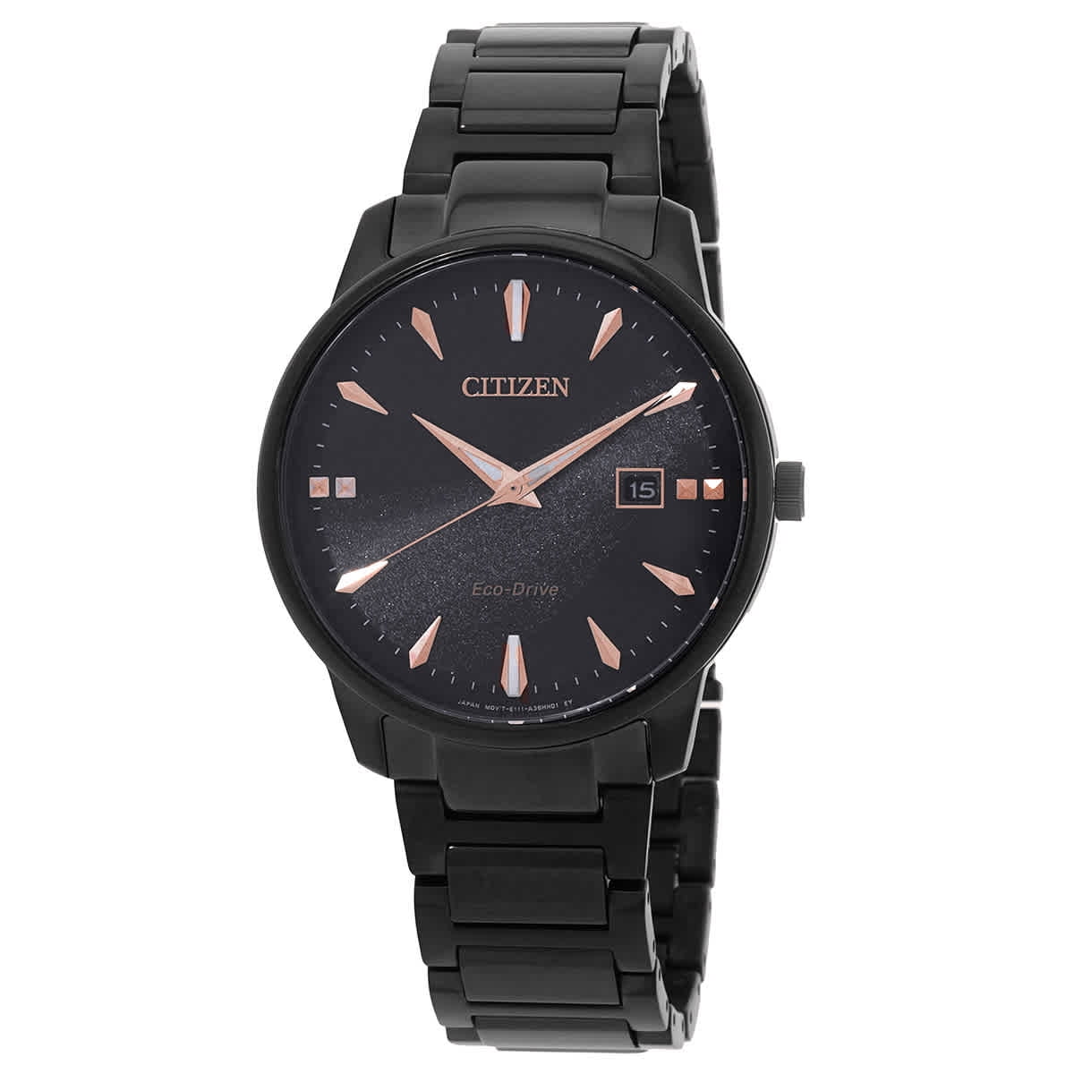 Citizen Pair Eco-Drive Black Dial Men's Watch BM7595-89E - Walmart.com