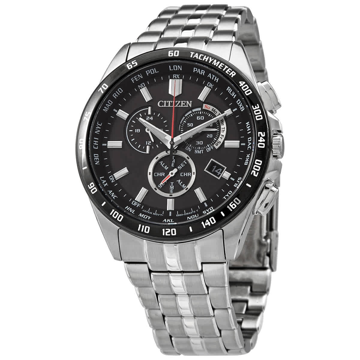 Citizen Perpetual Chronograph Black Dial Men's Watch CB5874-90E ...