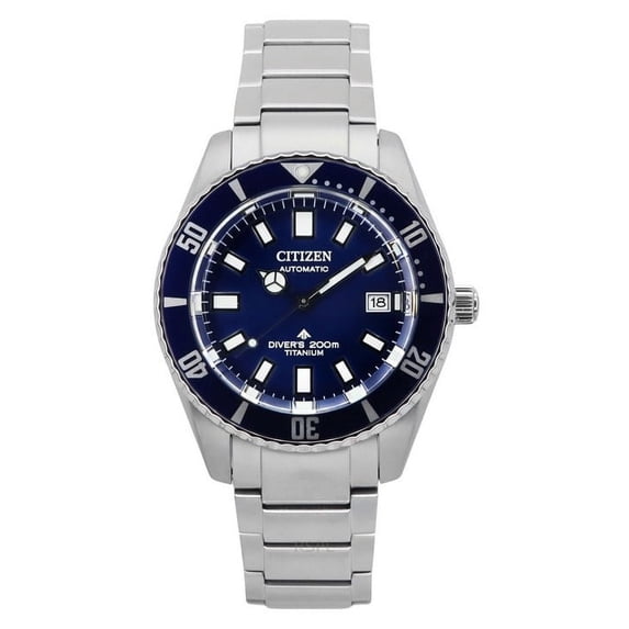Citizen Titanium Promaster Dive Watch, Automatic Blue Dial, Silver-Tone ...