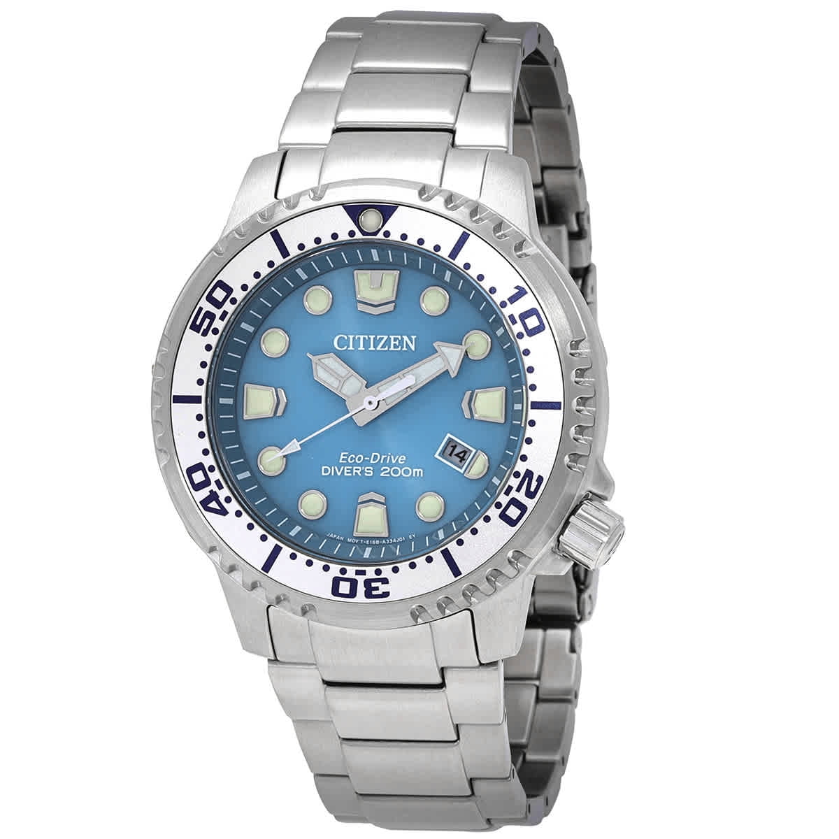 Citizen Men's Promaster Diver's Eco-Drive Watch, Light Blue Dial ...