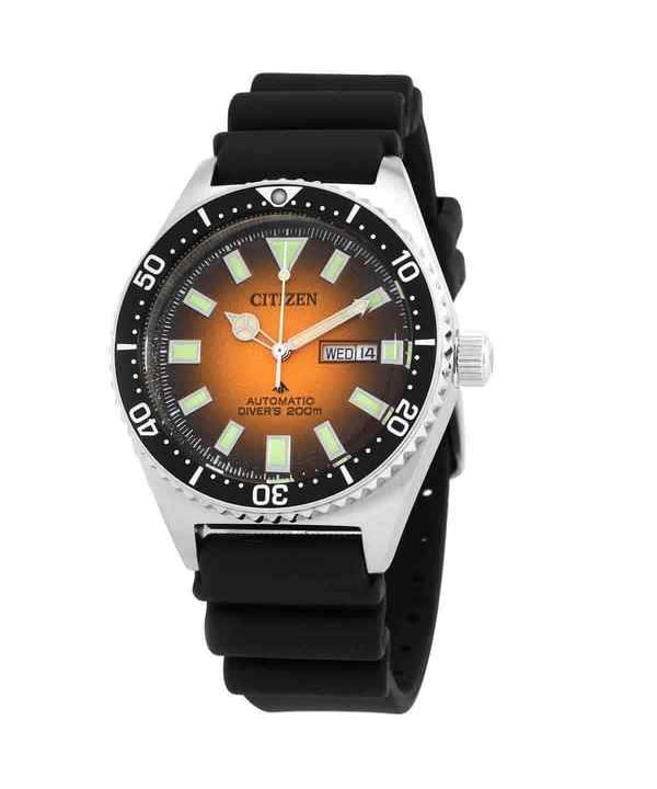 Citizen Promaster Diver Automatic Orange Dial Men's Watch NY0120-01Z ...
