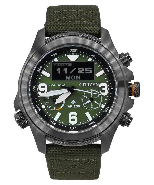 Citizen Promaster Land 35th Anniversary Chronograph Green Dial Eco ...