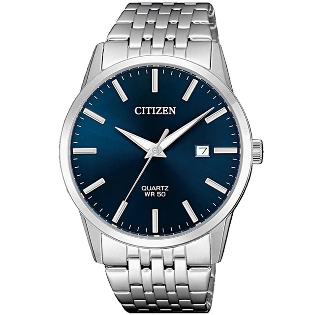 Citizen Quartz Men's Watch BI5000-87L with Blue Dial, Luminous Silver ...