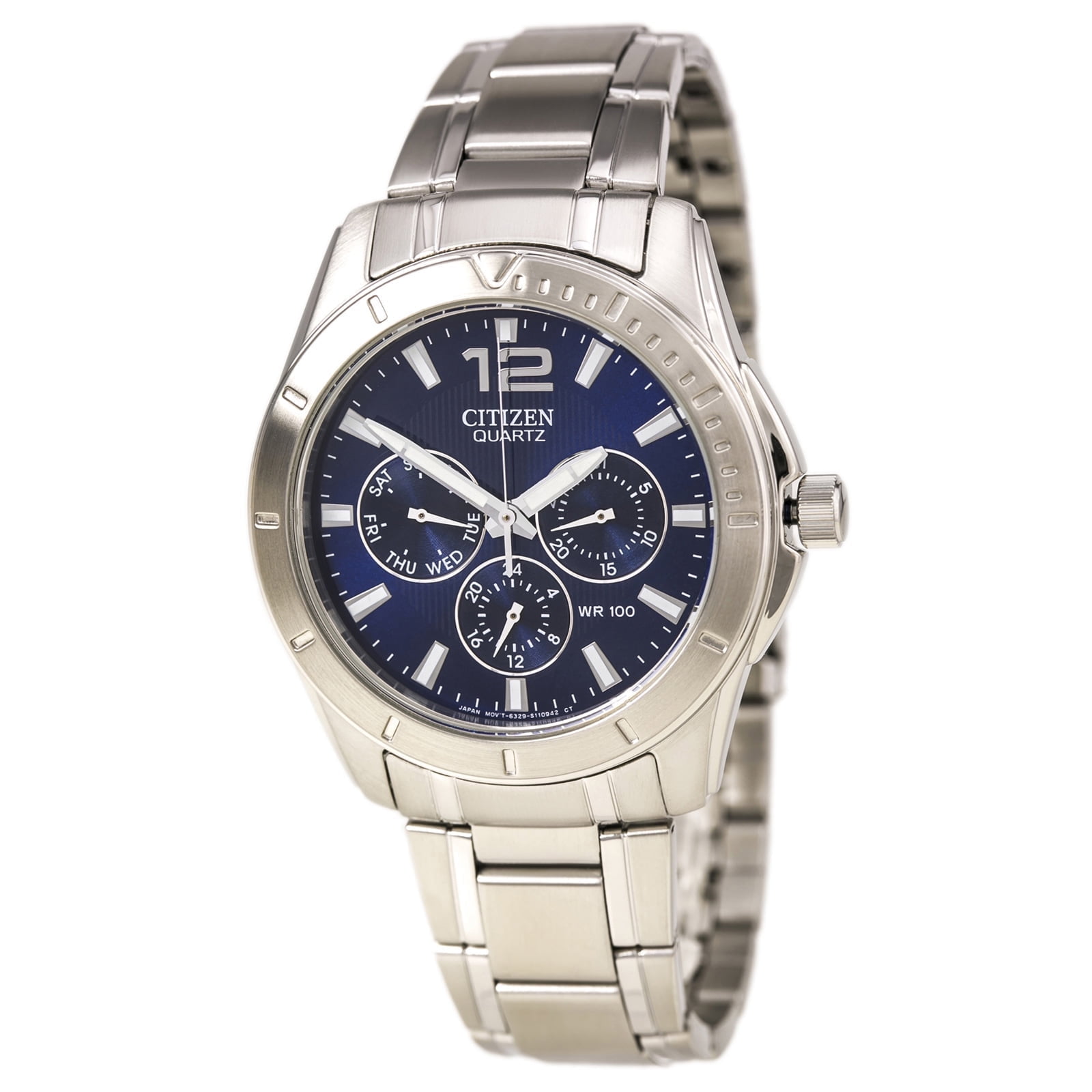 Citizen Quartz Blue Dial Stainless Steel Men's Watch AG8300-52L ...