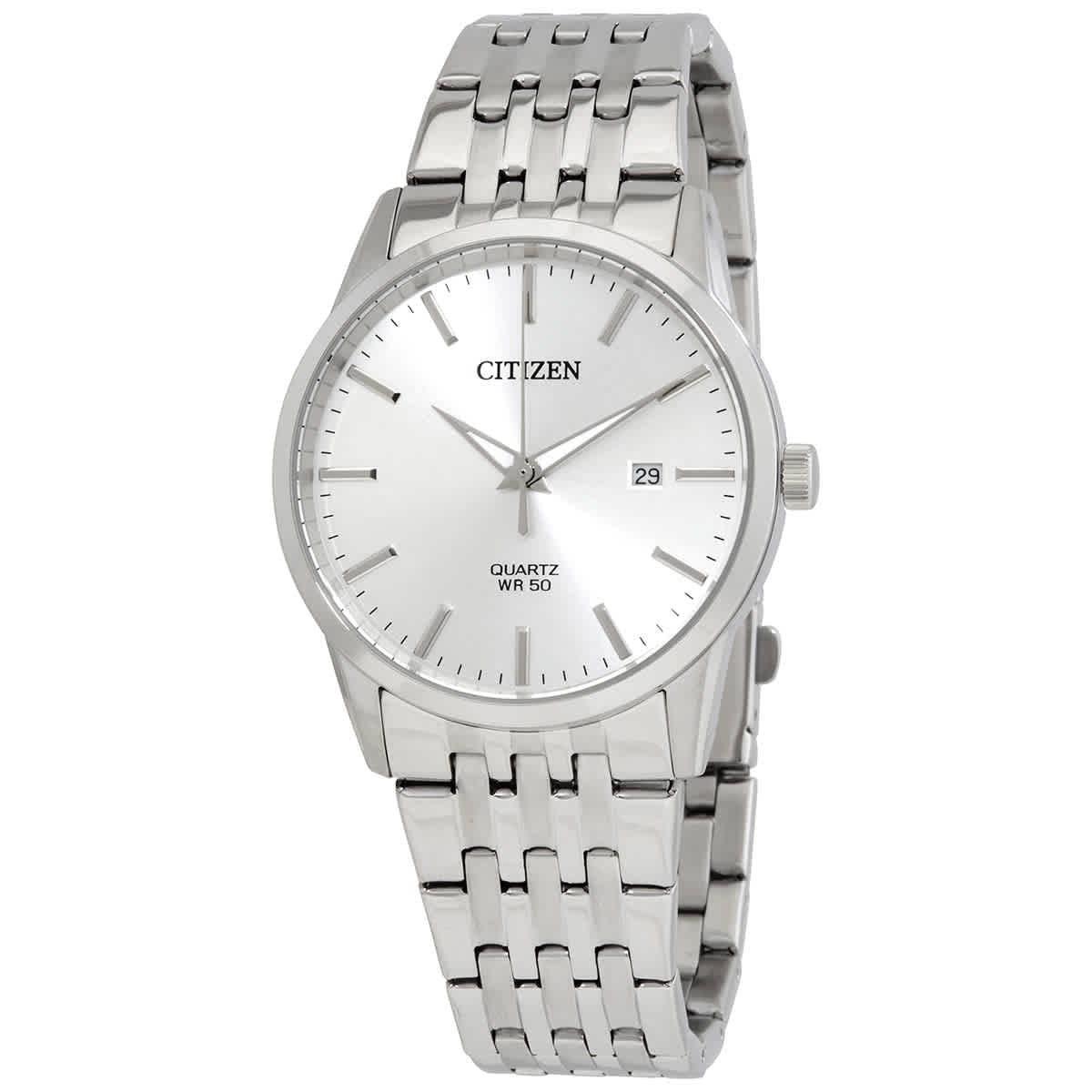 Citizen Men's Quartz Watch with Silver Dial, Luminous Hands, Stainless ...