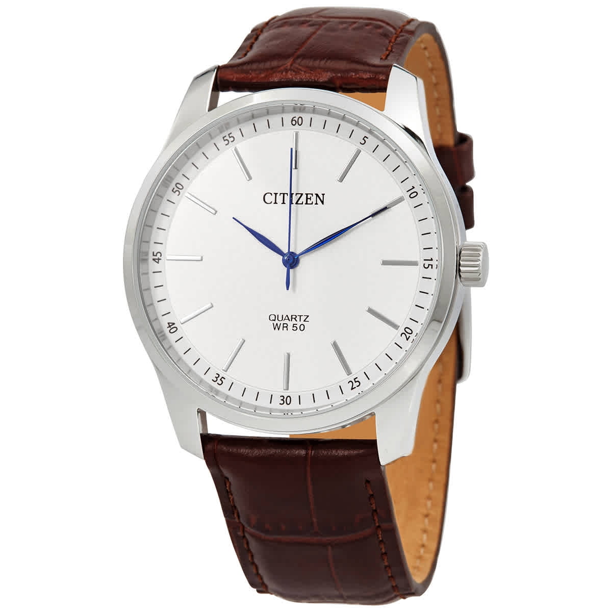 Citizen Quartz White Dial Brown Leather Men's Watch BH5000-08A ...