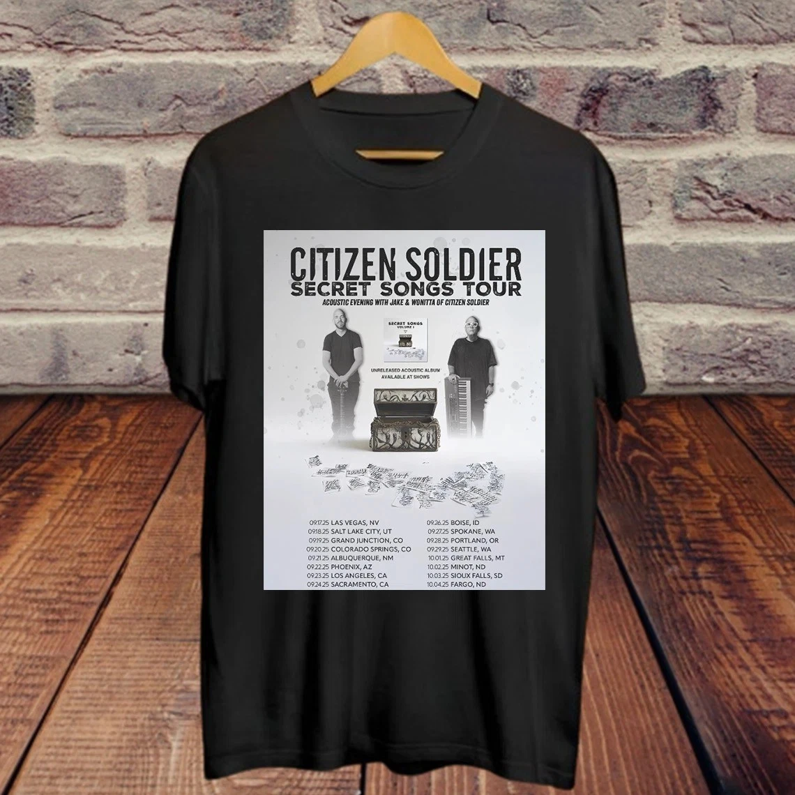 Citizen Soldier Band Secret Songs Tour T Shirt Full Size S-2XL ...
