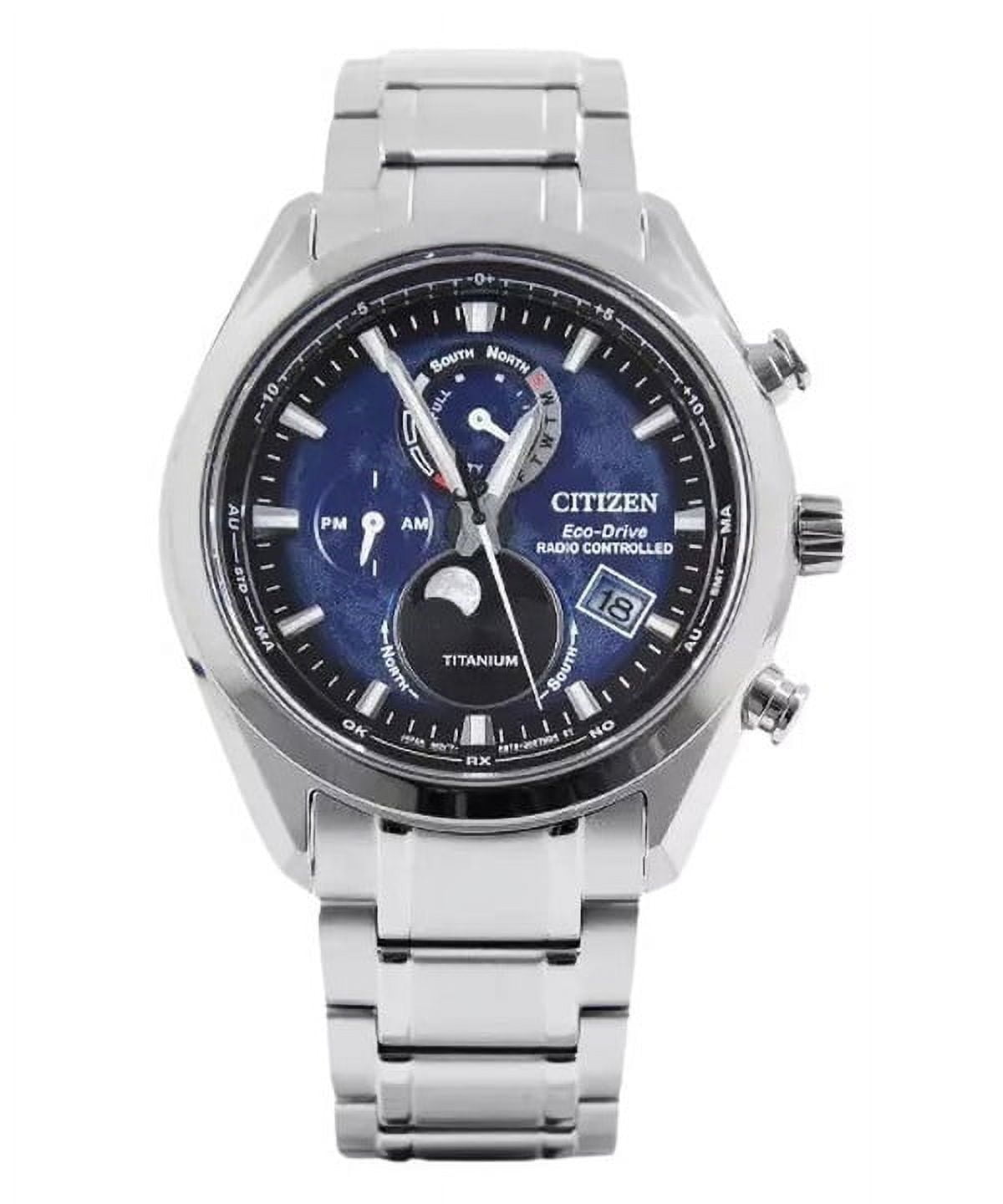 Citizen Tsuki-yomi A-T Eco-Drive Perpetual World Time Blue Dial Men's ...