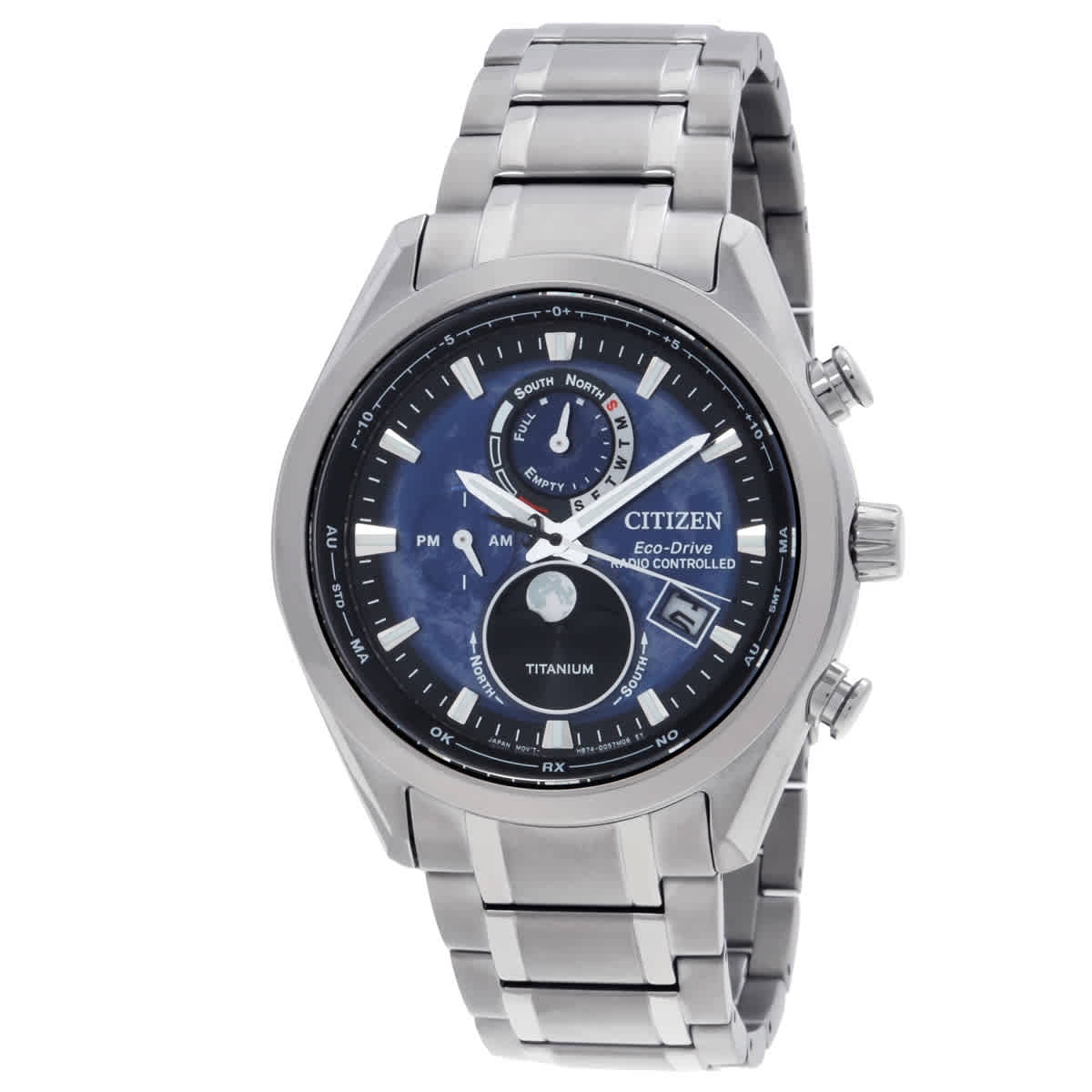 Citizen Tsuki-yomi A-T Perpetual World Time Blue Dial Men's Watch ...
