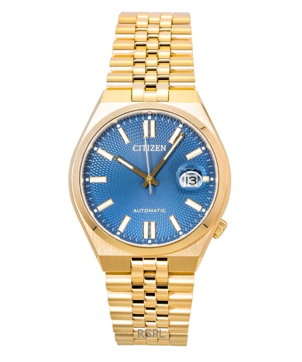 Citizen Tsuyosa 60 Rose Gold Tone Stainless Steel Blue Dial Automatic ...