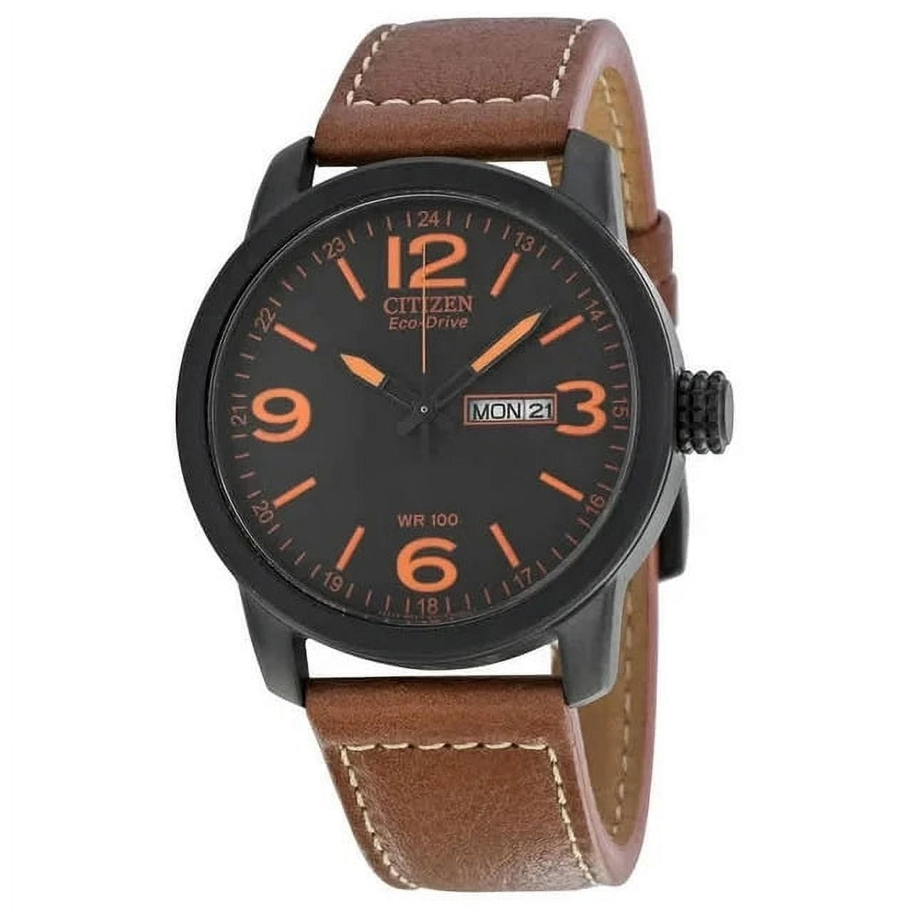 Citizen Chandler Eco Drive Black Dial Brown Leather Men's Citizen Chandler Eco Drive Black Dial Brown Leather Men's