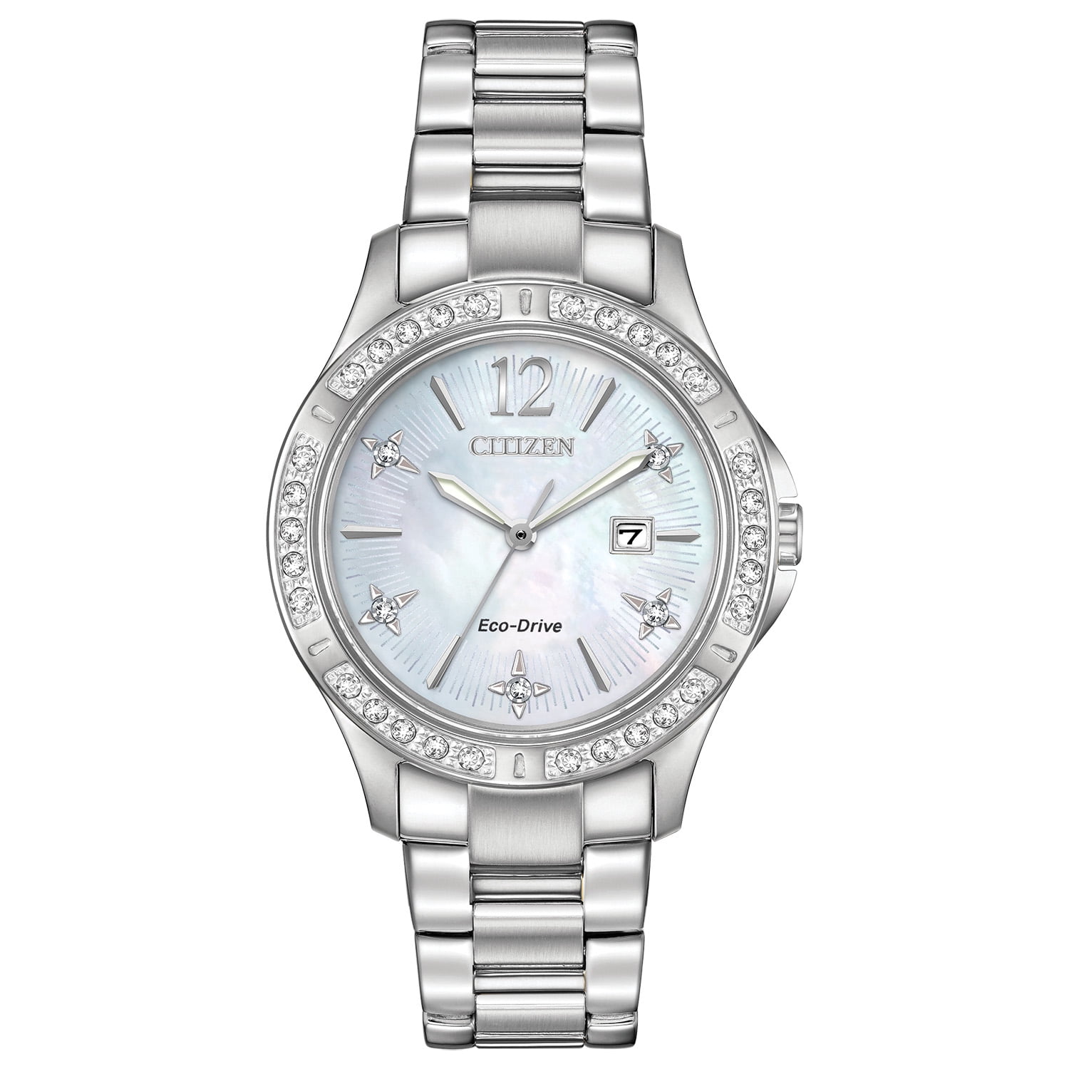 Citizen Women's Eco-Drive Stainless Steel Diamond Accent Watch EW2510 ...