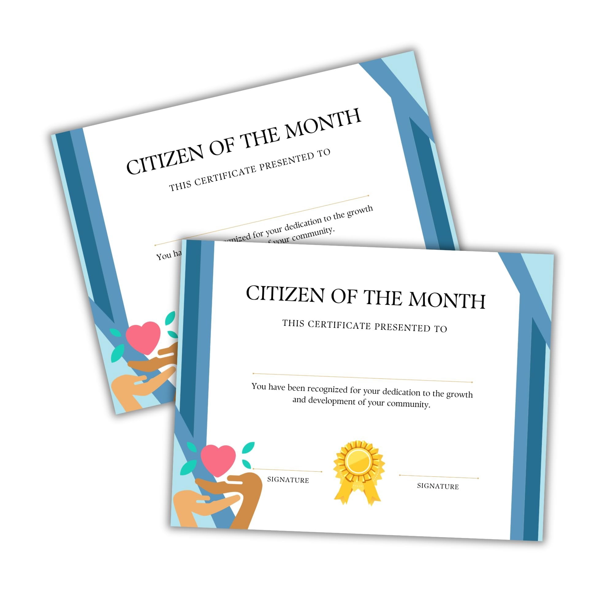 Citizen of The Month Certificate 30pk 8.5x11 Citizenship Award ...