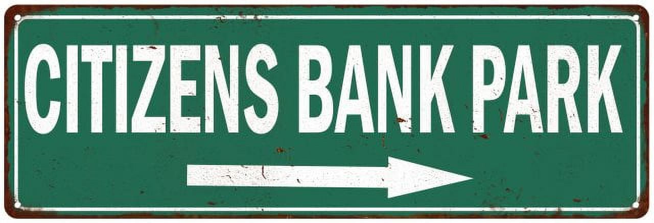 Citizens Bank Park Vintage Look Ballpark Baseball Metal Sign 6x18 ...