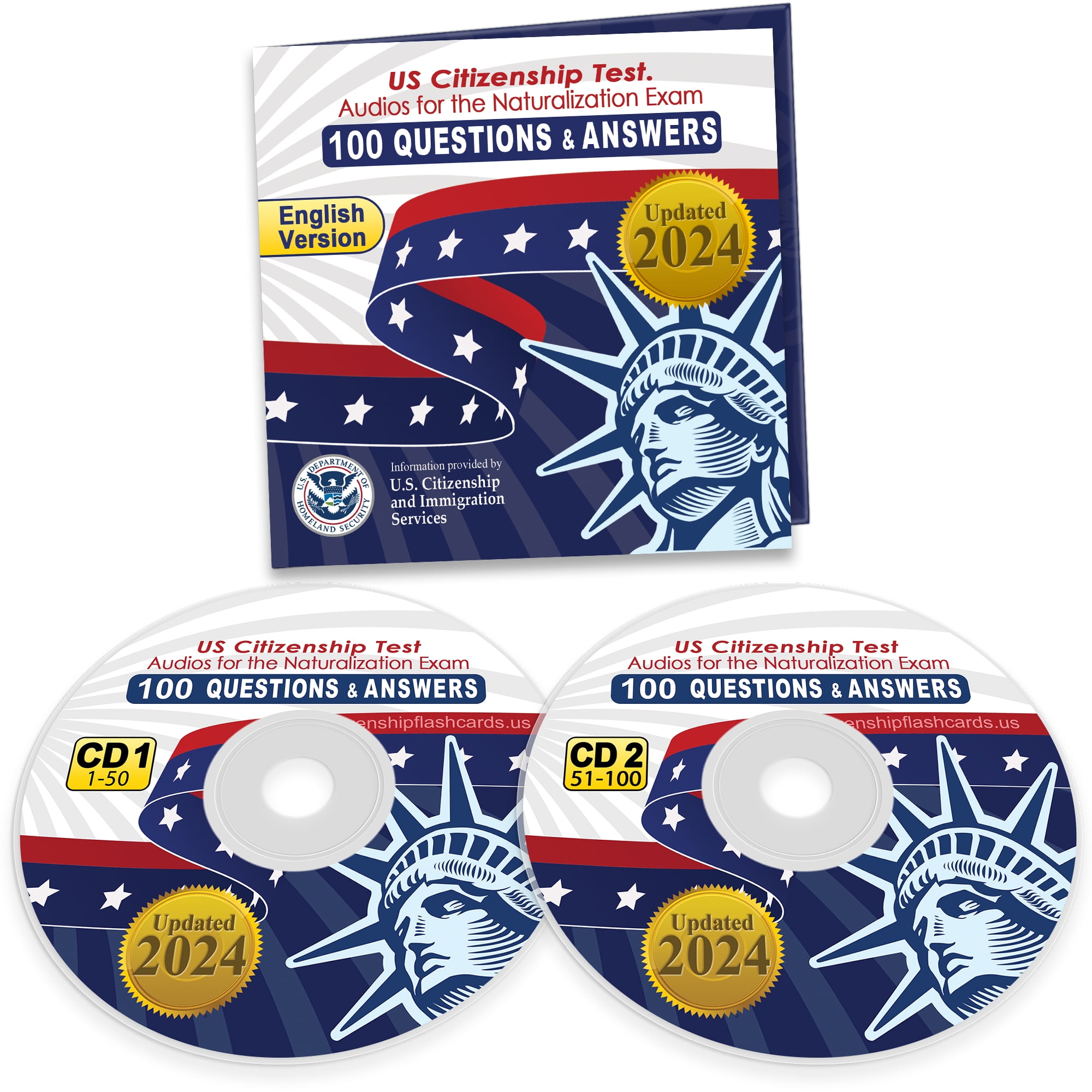 Citizenship CD 2024, American Citizenship - 2-Audio CDs - 100 Questions ...