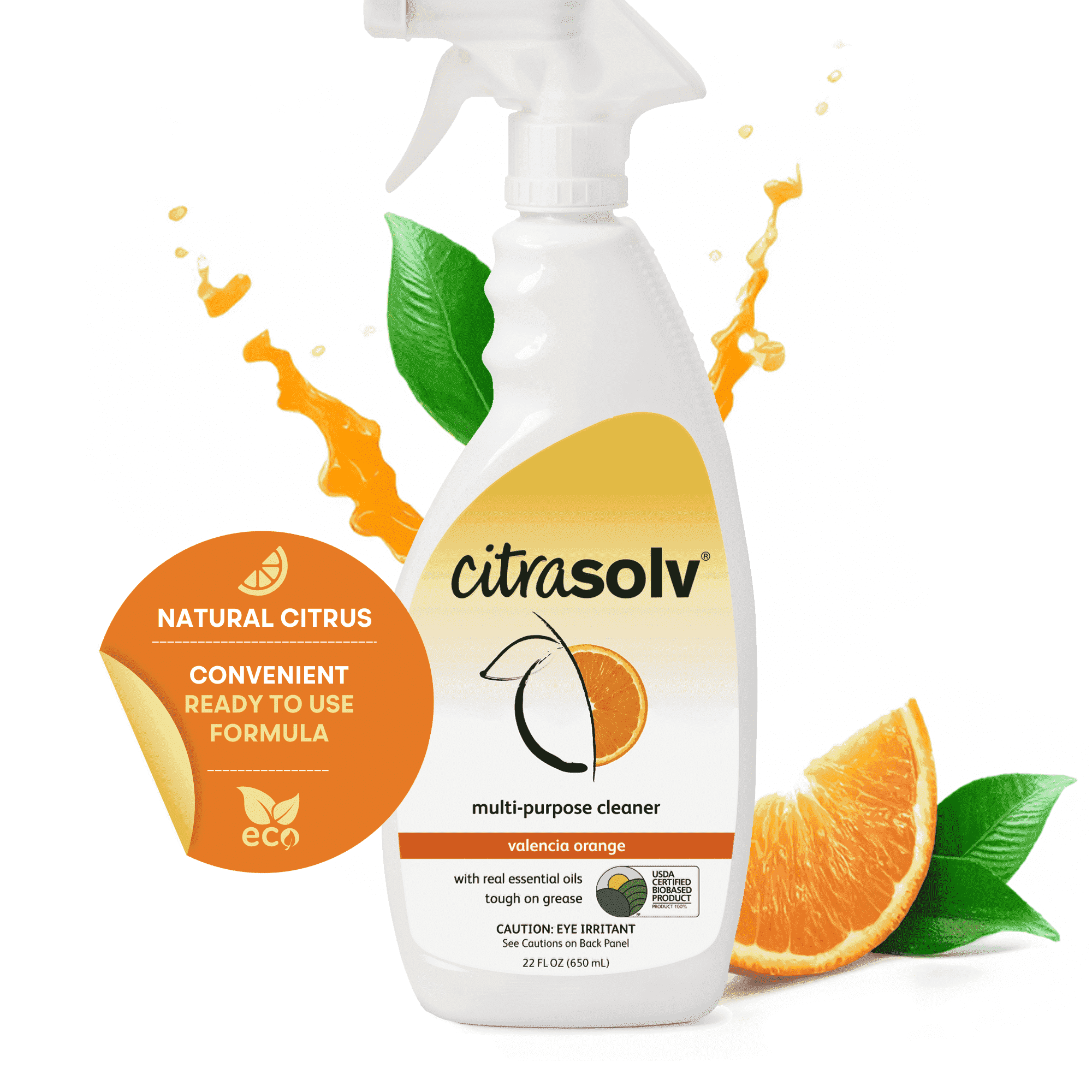 Citra Solv Multi-Purpose Streak-Free Cabinet Cleaner Spray, Orange, 22 ...