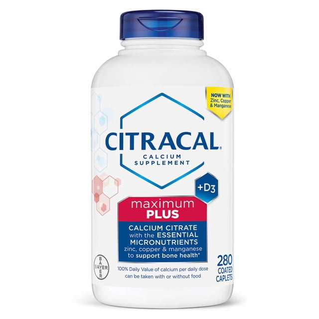Citracal Maximum Plus Calcium Citrate Caplets with D3 (280 Count ...