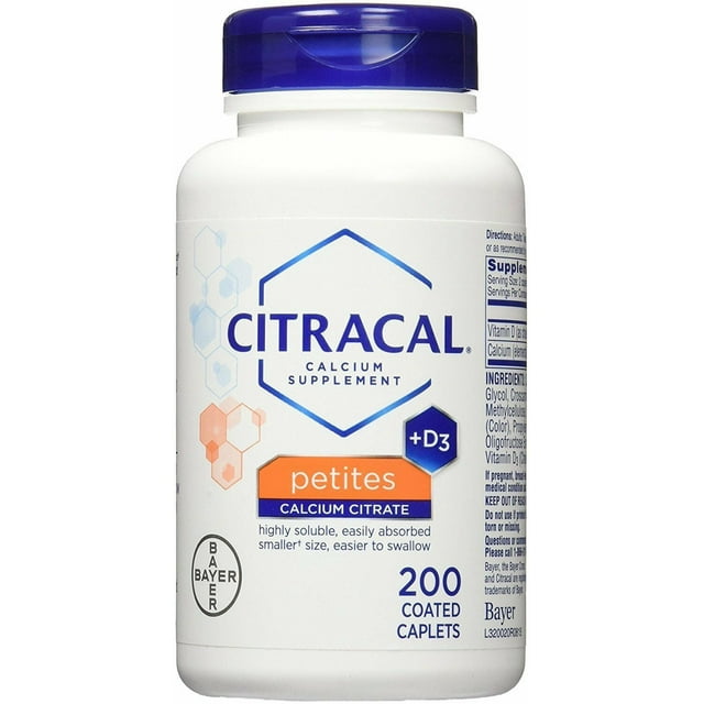 Citracal Petite Calcium Citrate Vitamin D3 Supplement, Bone Support ...