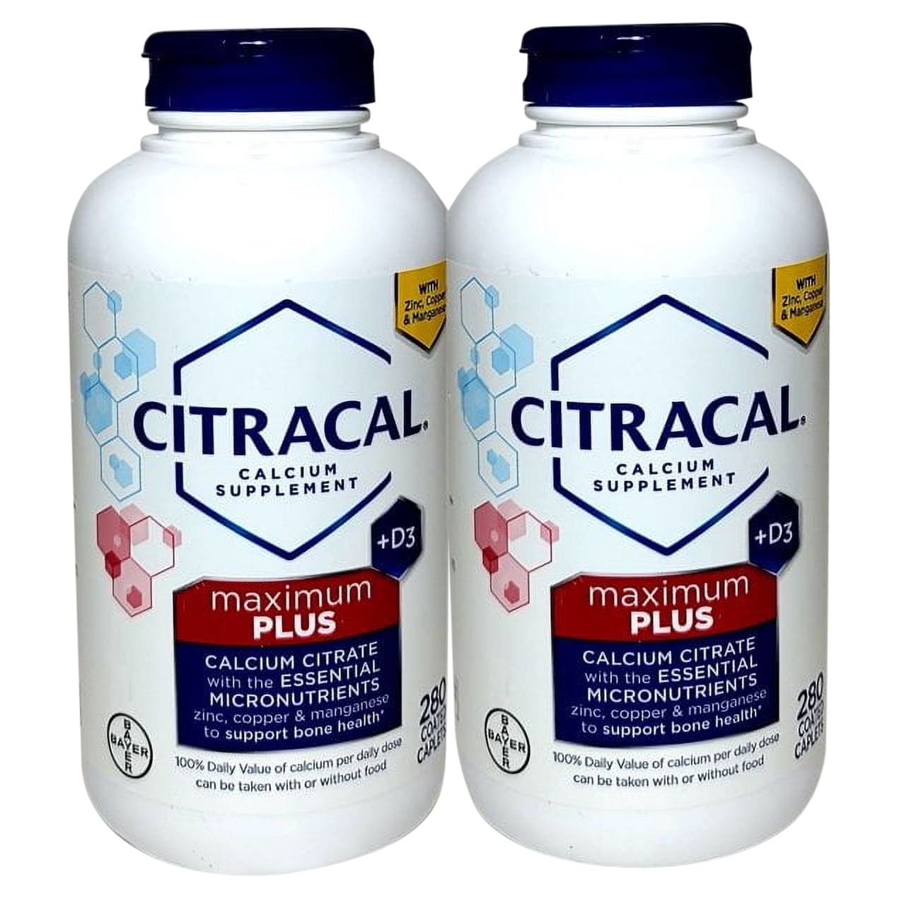 Citracal Maximum Plus Vitamin D3 Calcium Citrate Supplement, 280 Coated ...