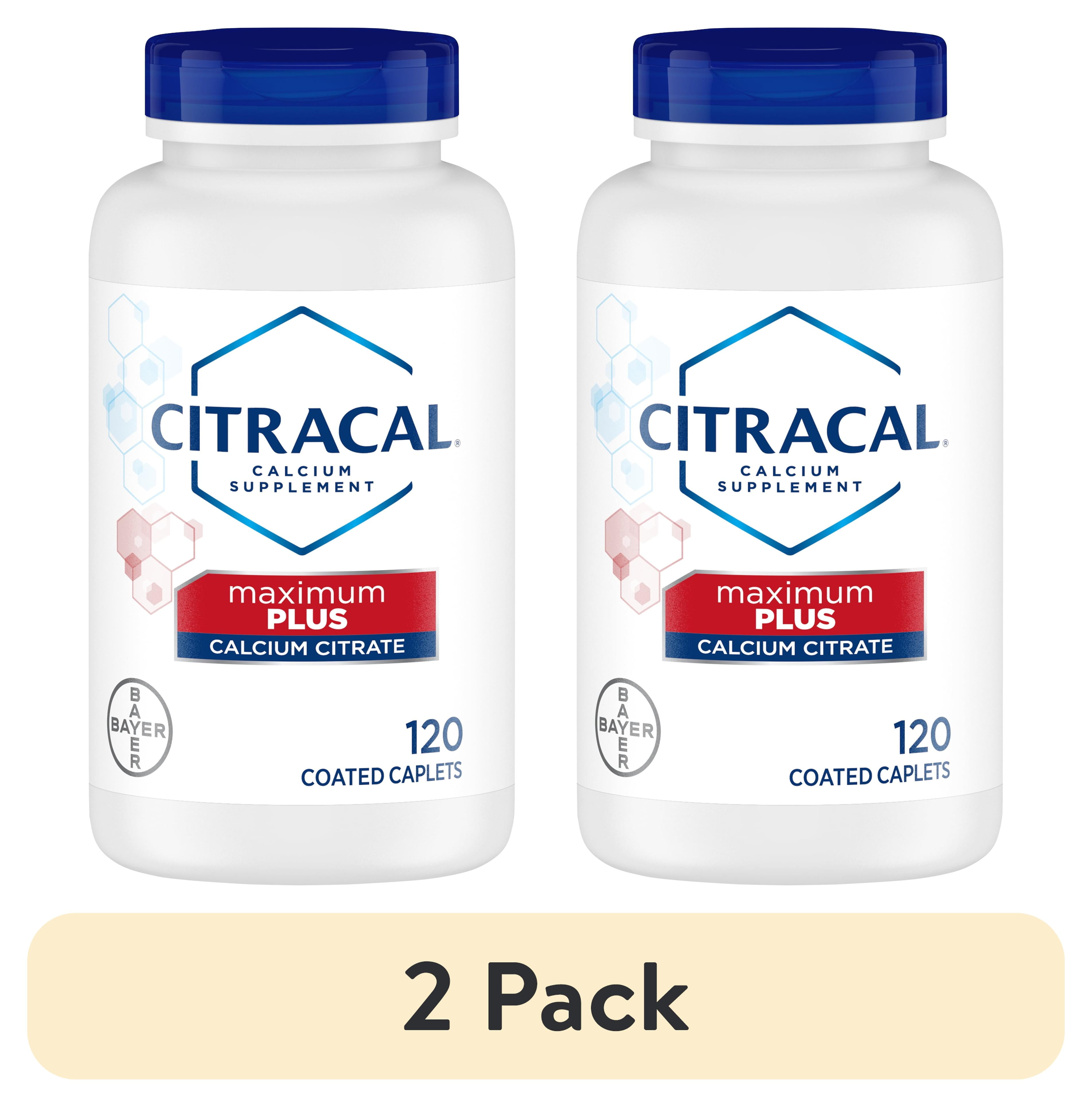 (2 pack) Citracal Maximum Plus Calcium Citrate With Vitamin D3, Caplets ...