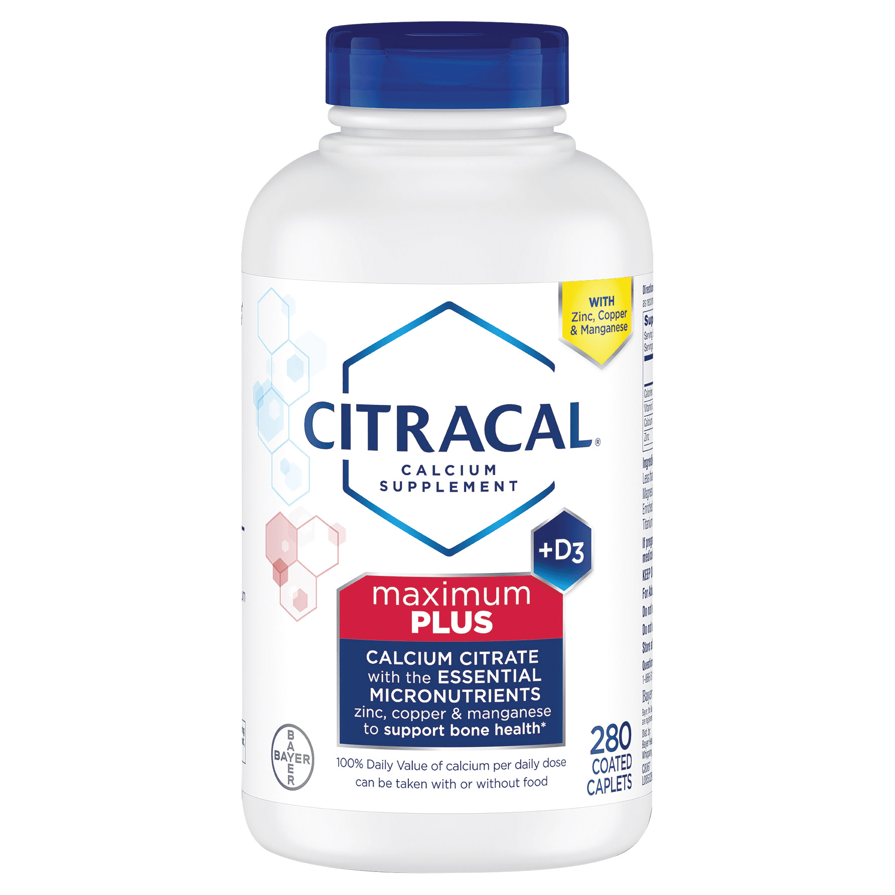 Citracal Maximum plus Calcium Citrate + D3, 280 Caplets - Walmart.com