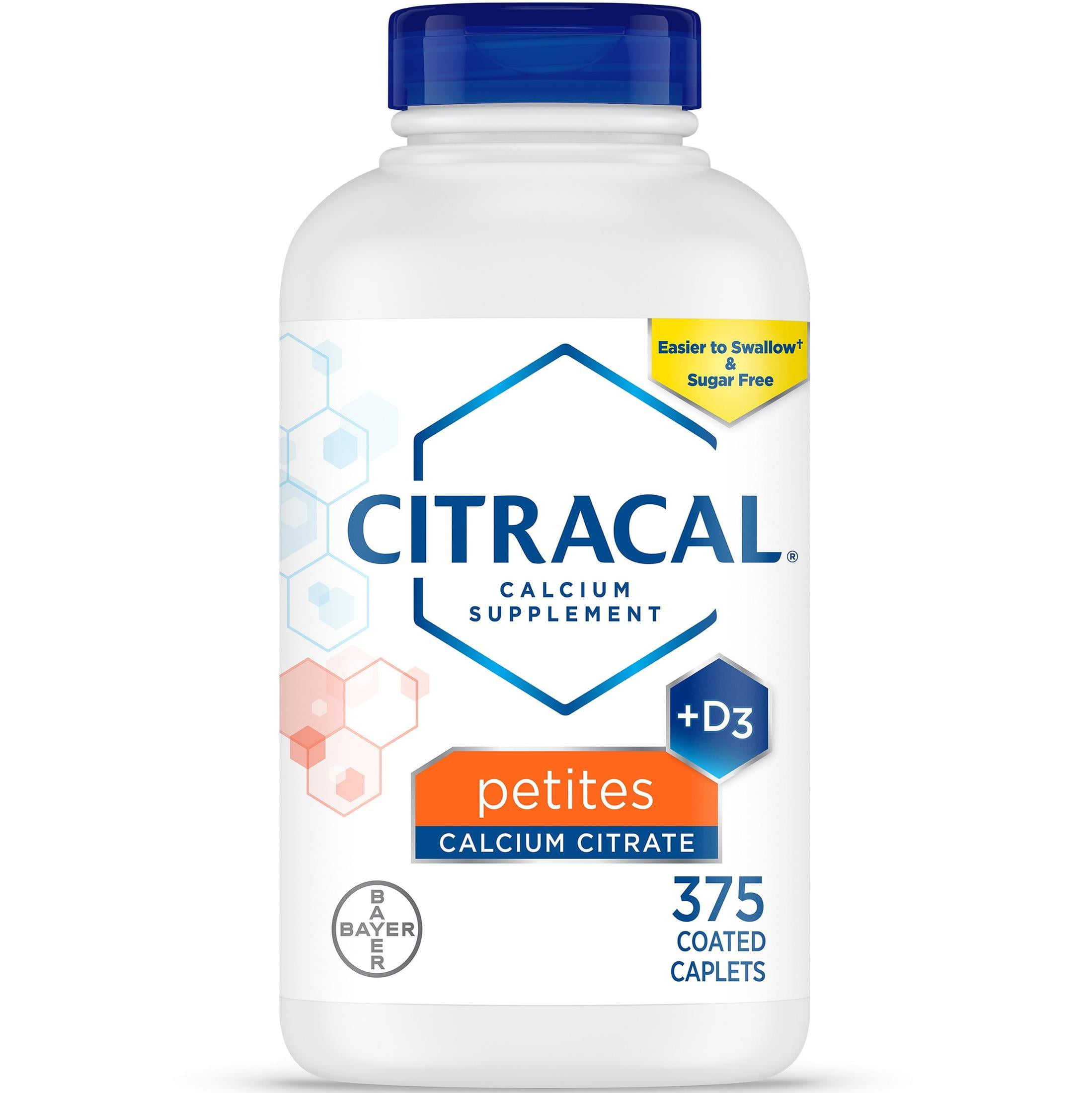 Citracal Petites Calcium Citrate with Vitamin D3, Caplets, 375 Count ...
