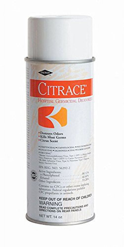 Citrace Hospital Disinfectant & Deodorizer, Citrus, 14oz Aerosol, 12 ...