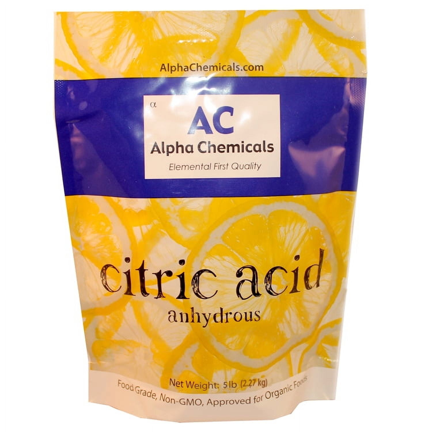 Citric Acid - 5 Pounds - Food Grade , Non-GMO, 100% Pure - Walmart.com