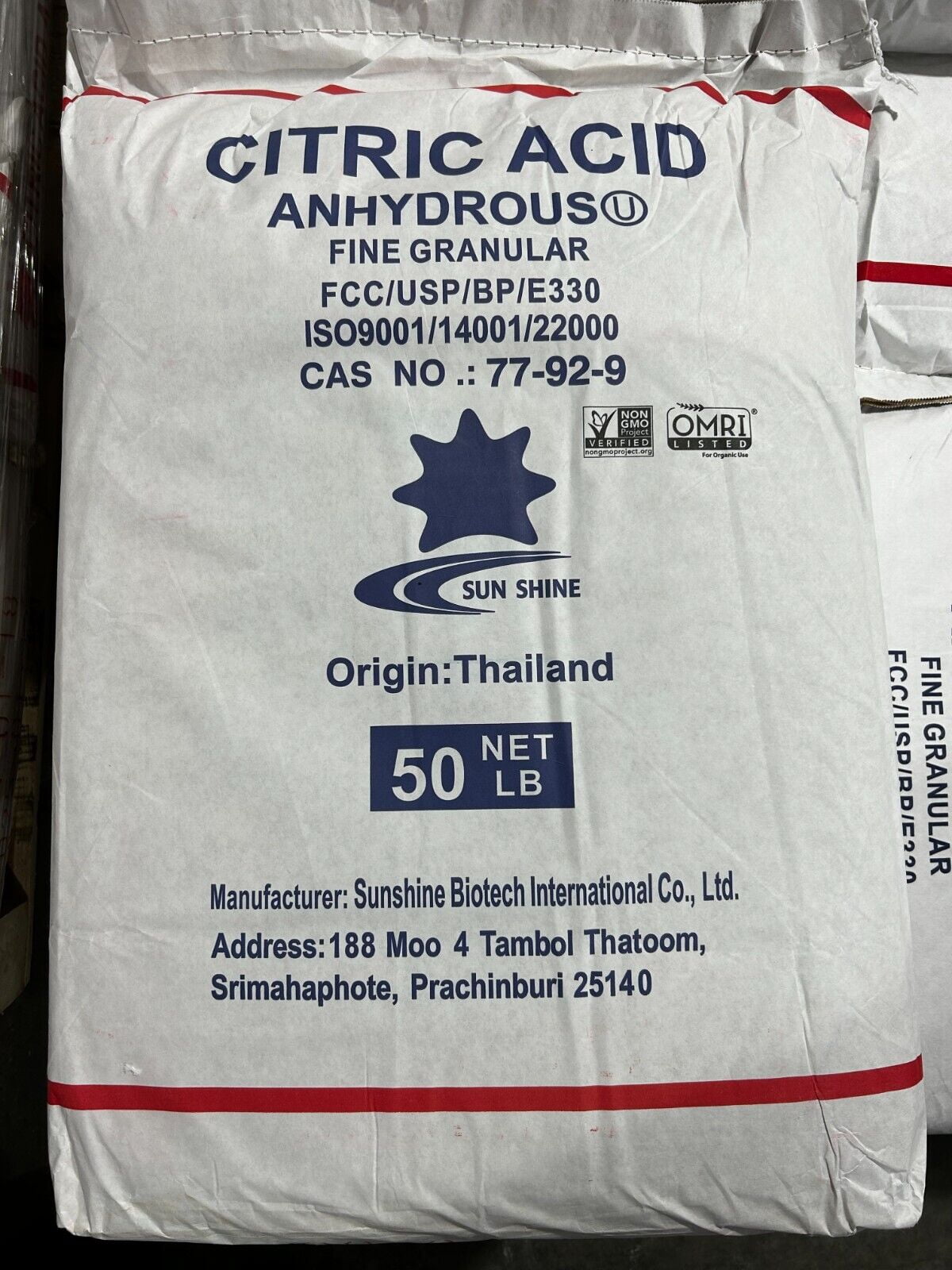 Citric Acid 50 Lb Bag - Free US Shipping! - Walmart.com