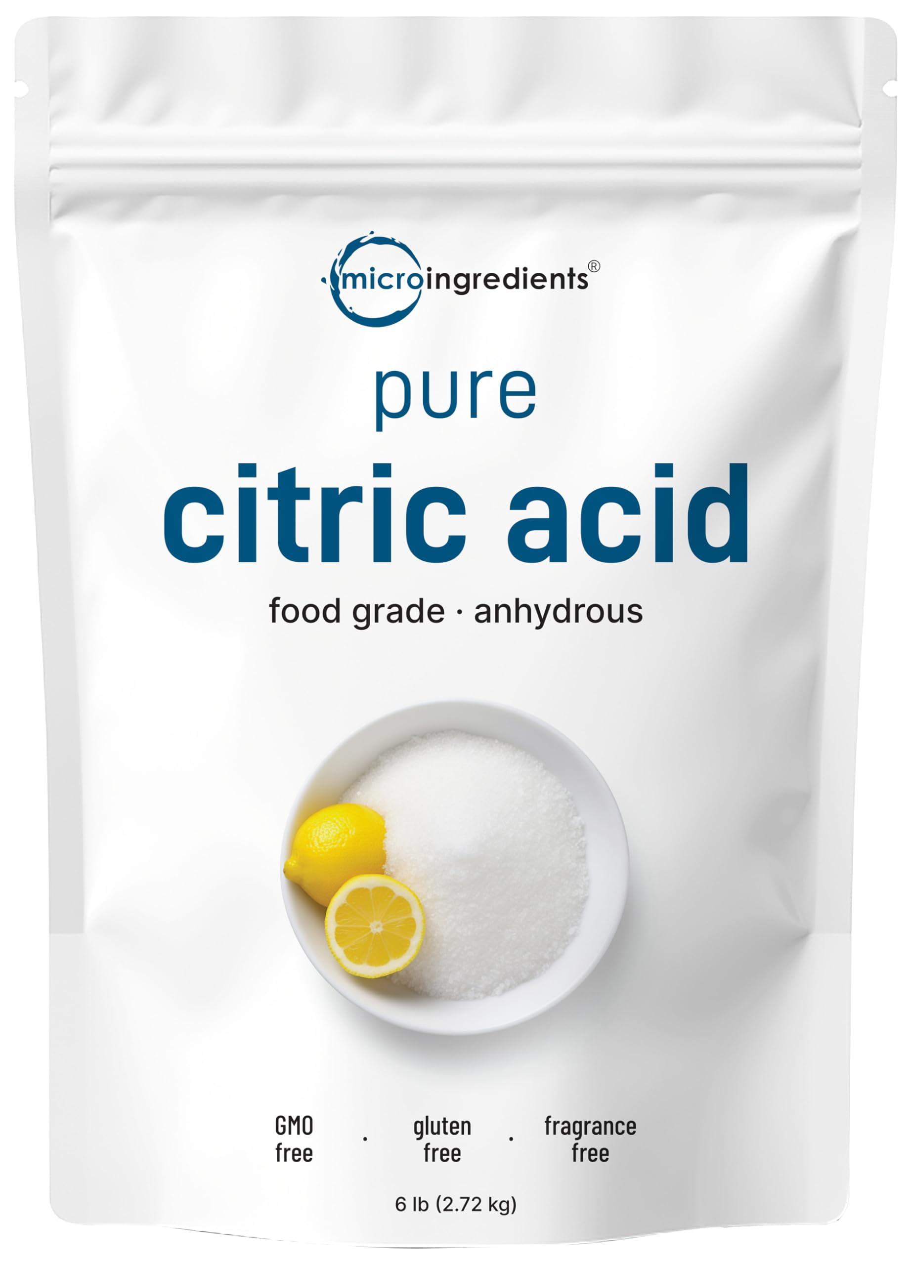 Citric Acid 6ITSC Pounds, Food Grade, Fine Granular Powder | 100% Pure, Concentrated Anhydrous ...