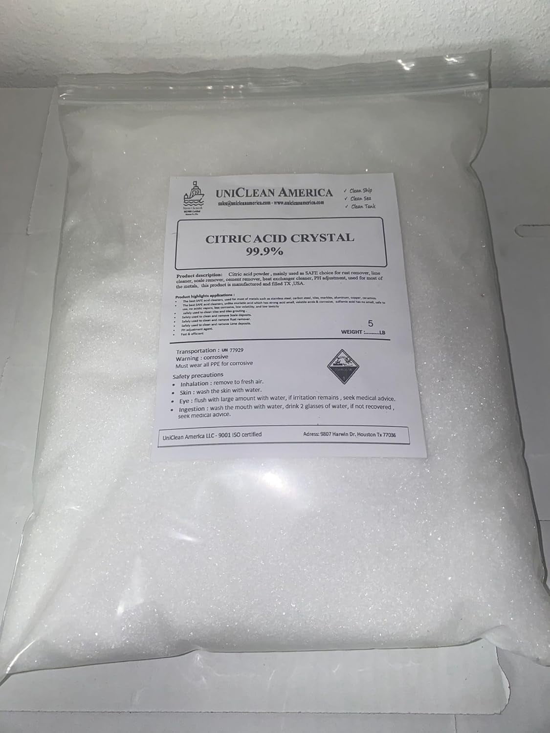 Citric Acid - 99% Pure Anhydrous Powder, 2X Stronger Than Pentahydrate ...