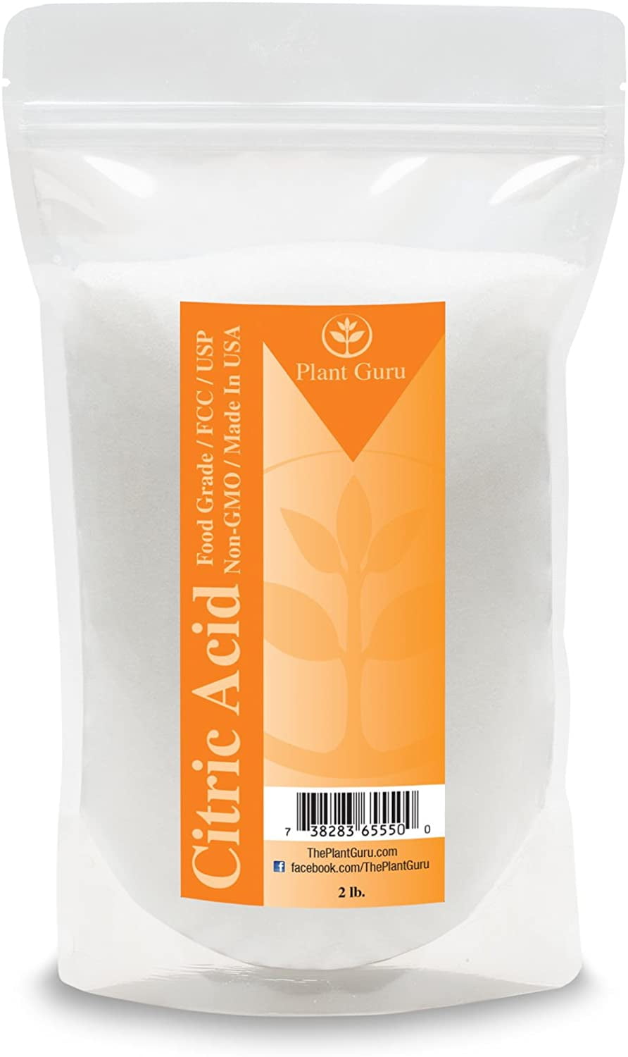 Citric Acid Powder 2 lbs. 100% Pure Food Grade, Kosher, NON-GMO, For ...