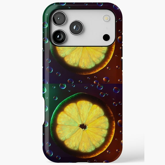Citric Splash Bright Lemon Orange Art Phone Case Compatible iPhone 17 ...