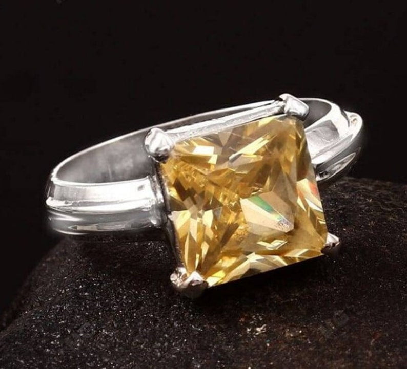 Citrine Gemstone Ring Citrine Mens Ring Statement Ring, 925 Sterling ...