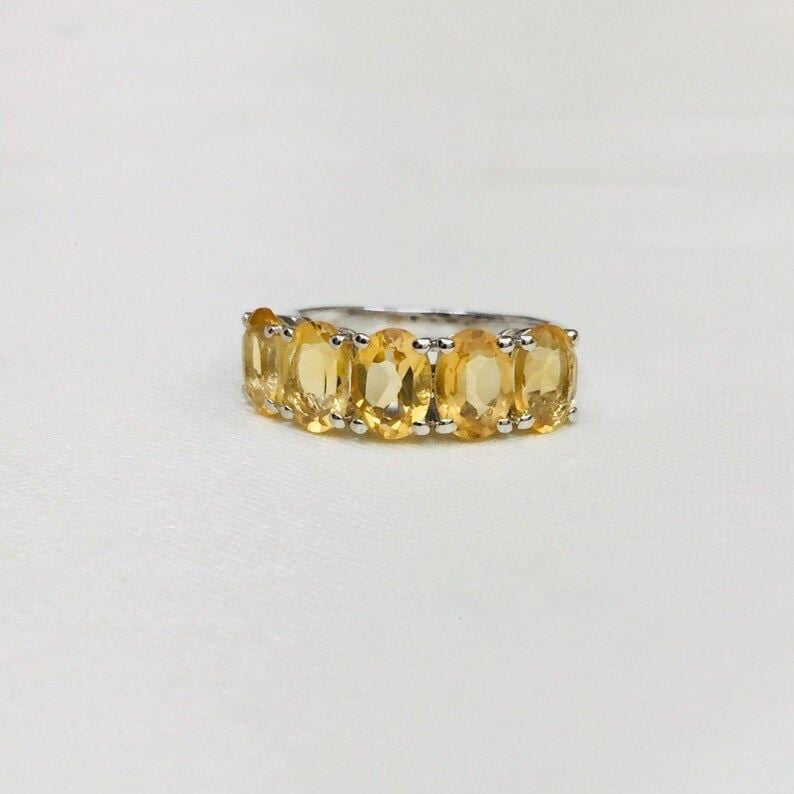 Citrine Ring, Yellow Ring, November Birthstone Ring, 18k Gold Ring ...