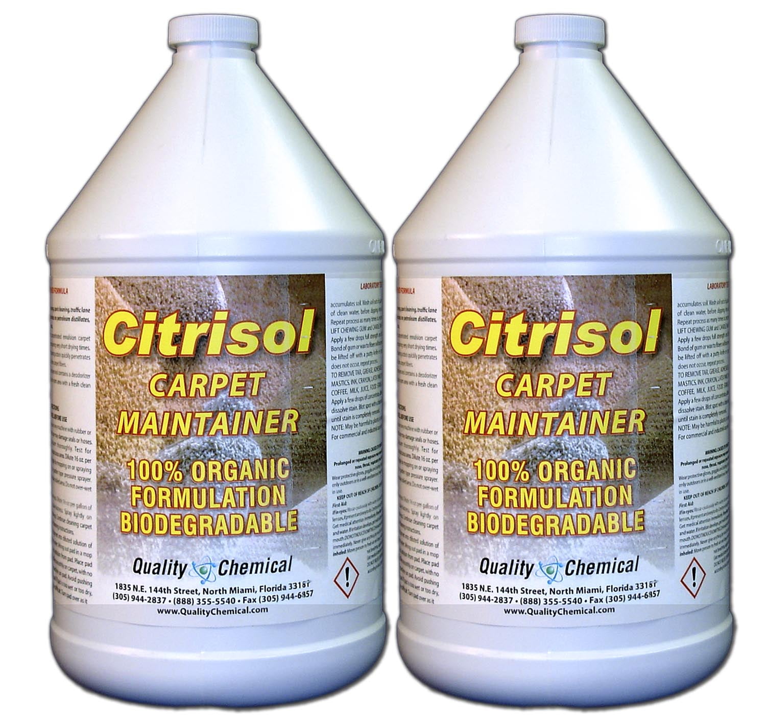 Citrisol Commercial Carpet Maintainer, Pre-spray or Spotter - 2 gallon ...
