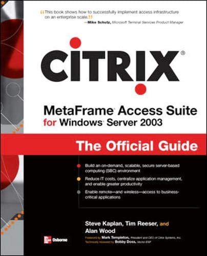Pre-Owned Citrix Metaframe Access Suite for Windows Server 2003 : The ...