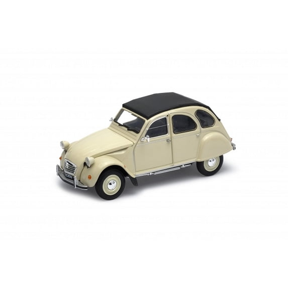 Citroen 2CV 1:24 scale Diecast Model Car by Welly in Cream - Walmart.com