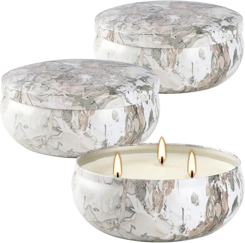 Citronella Candles Outdoor, 3 Pack 12oz Large Citronella Candle 3-Wick ...