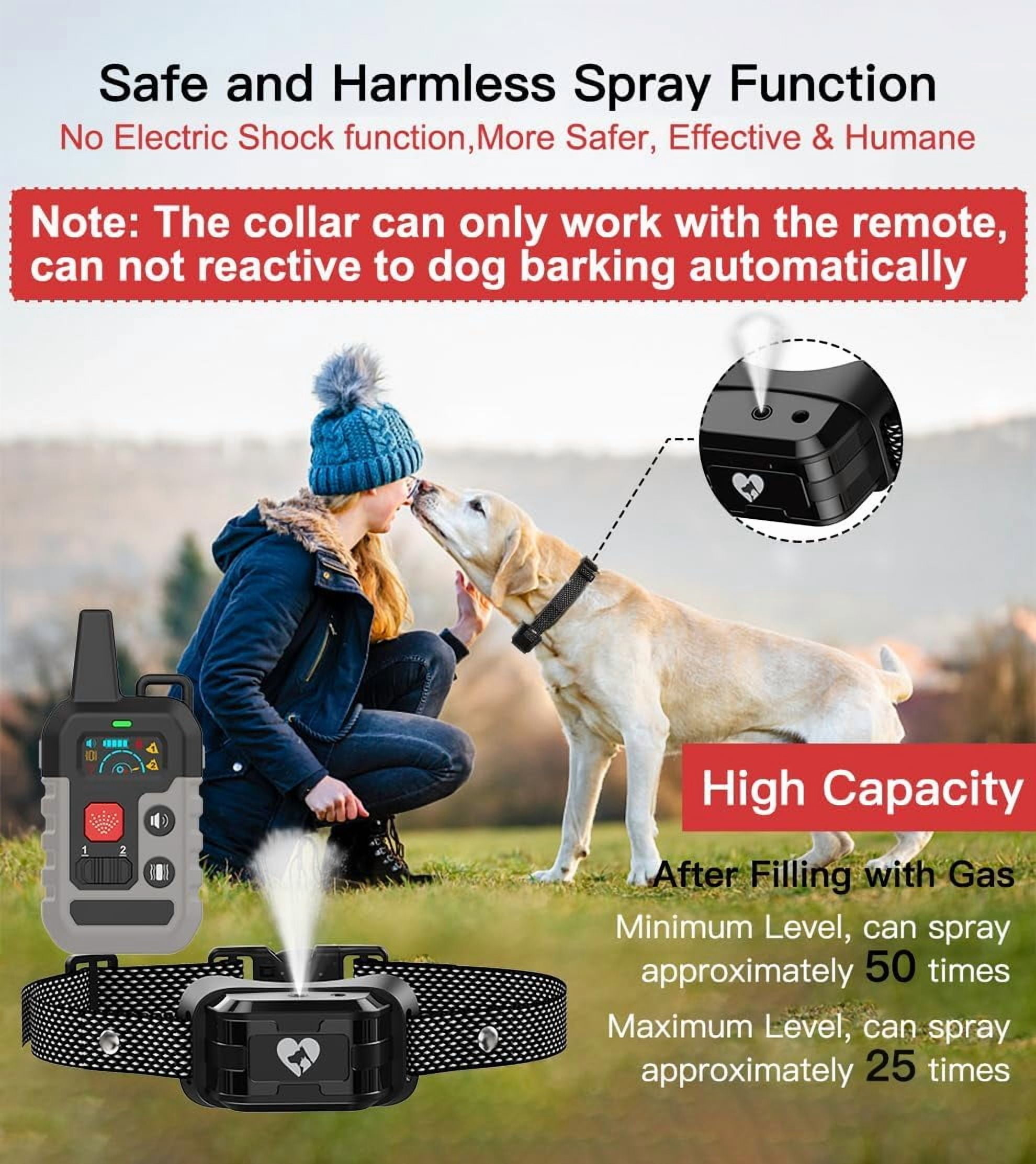 Citronella Dog Training Collar with Remote, 4 Modes Beep/Vibration ...