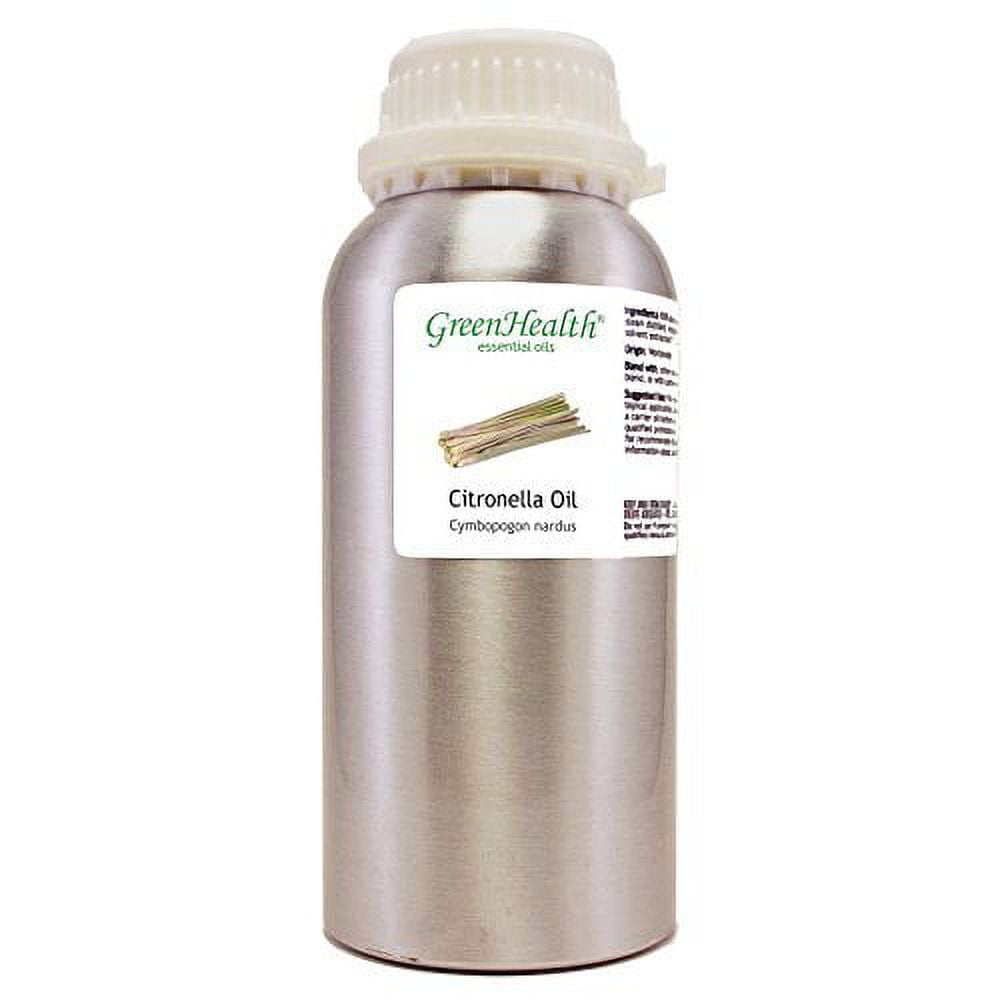Citronella Essential Oil – 16 fl oz (473 ml) Aluminum Bottle w/Plug Cap ...